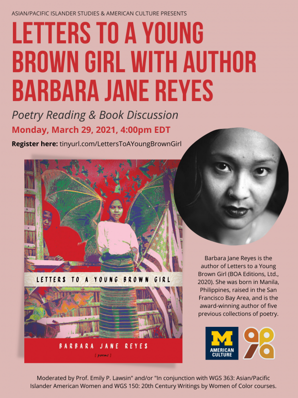 (Expired) Letters to a Young Brown Girl Poetry Reading & Book ...