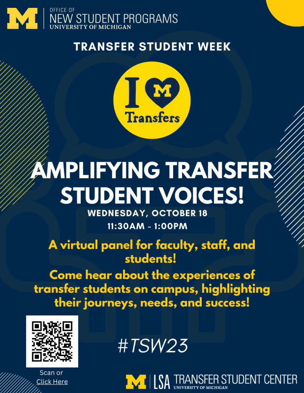 (Expired) Amplifying Transfer Student Voices! | Happening @ Michigan