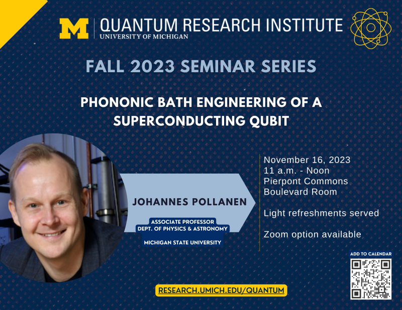 (Expired) Quantum Research Institute Seminar I Phononic Bath Engineering of a Superconducting ...