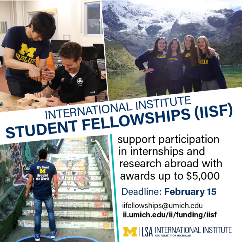 (Expired) International Institute Student Fellowships (IISF) Virtual ...