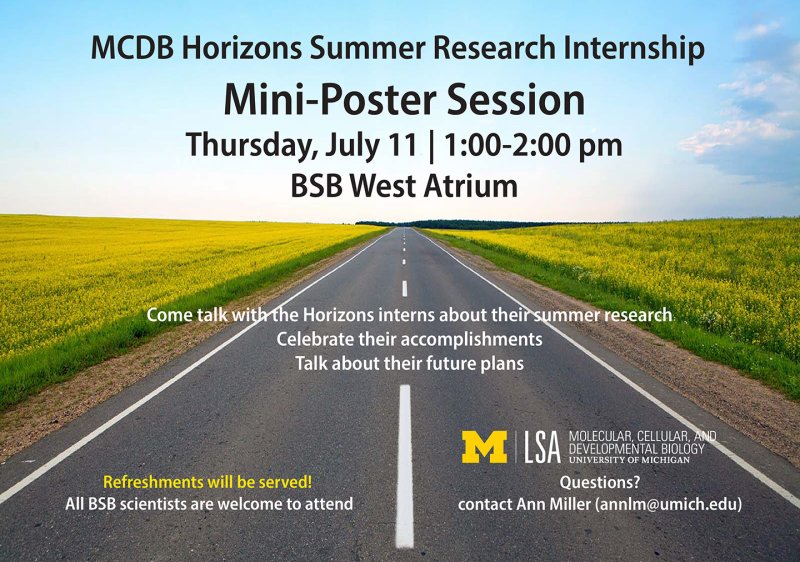 (Expired) Horizons Summer Interns Mini-Poster Session | Happening ...