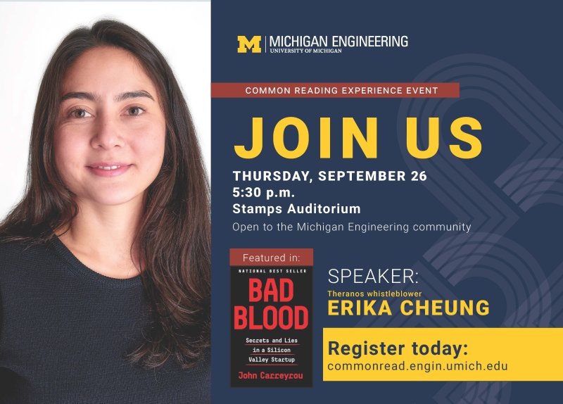 (Expired) Michigan Engineering Common Reading Experience Guest Speaker ...