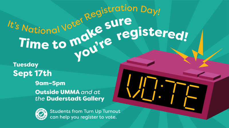 (Expired) National Voter Registration Day | Happening @ Michigan