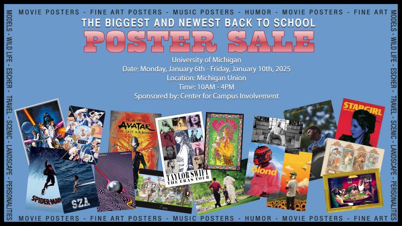 (Expired) Poster Sale | Happening @ Michigan