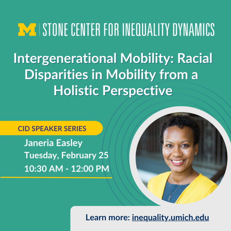 Intergenerational Mobility: Racial Disparities in Mobility from a ...