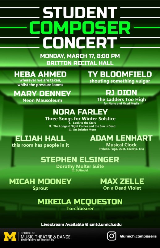 (Expired) Student Composer Concert Series | Happening @ Michigan