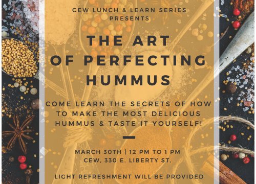 (Expired) Lunch & Learn: The Art of Perfecting Hummus | Happening ...