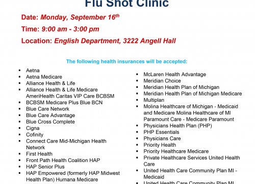(Expired) 2019 Flu Shot Clinic | Happening @ Michigan