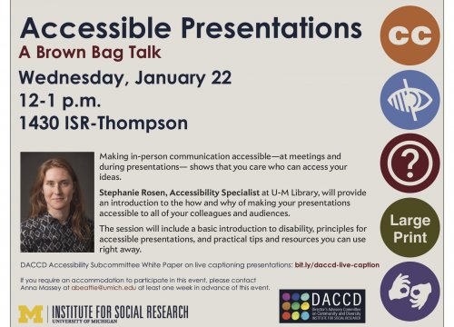 (Expired) Accessible Presentations - A Brown Bag Talk | Happening ...