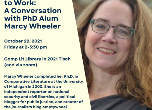(Expired) Comp Lit Colloquium with Marcy Wheeler | Happening @ Michigan