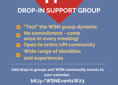 (Expired) WSN Drop-In Support Group (In-Person) | Happening @ Michigan