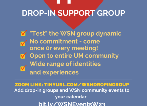 (Expired) WSN Drop-In Support Group | Happening @ Michigan