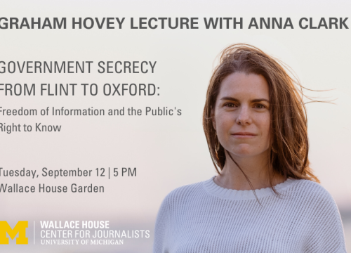 (Expired) The Hovey Lecture with Anna Clark of ProPublica | Happening ...