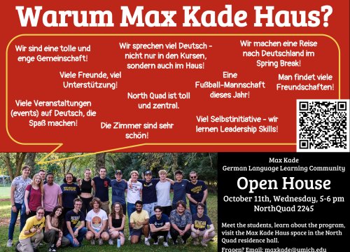 (Expired) Max Kade Open House | Happening @ Michigan