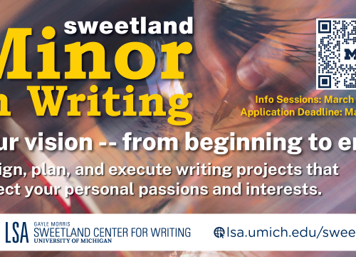 Minor in Writing Info Session | Happening @ Michigan