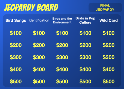 (Expired) Jeopardy! Bird Trivia | Happening @ Michigan