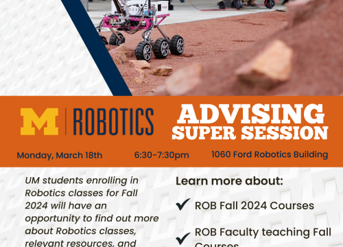 (Expired) Robotics Advising Super Session | Happening @ Michigan
