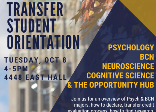 (Expired) Psychology Department Transfer Orientation | Happening @ Michigan