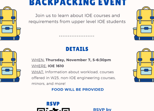 (Expired) IOE Course Backpacking Event | Happening @ Michigan