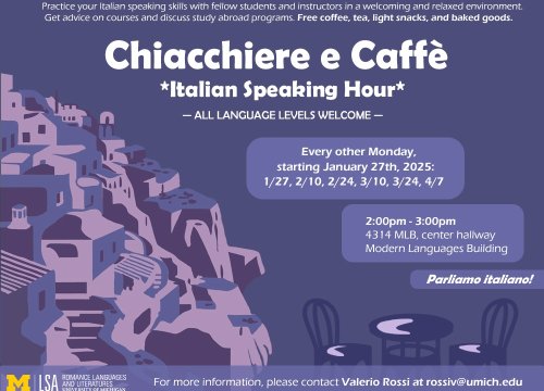 (Expired) Chiacchiere e Caffè: Italian Speaking Hour | Happening @ Michigan