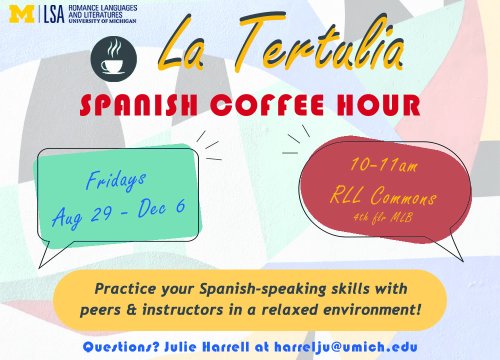 (Expired) La Tertulia: Spanish Coffee Hour | Happening @ Michigan
